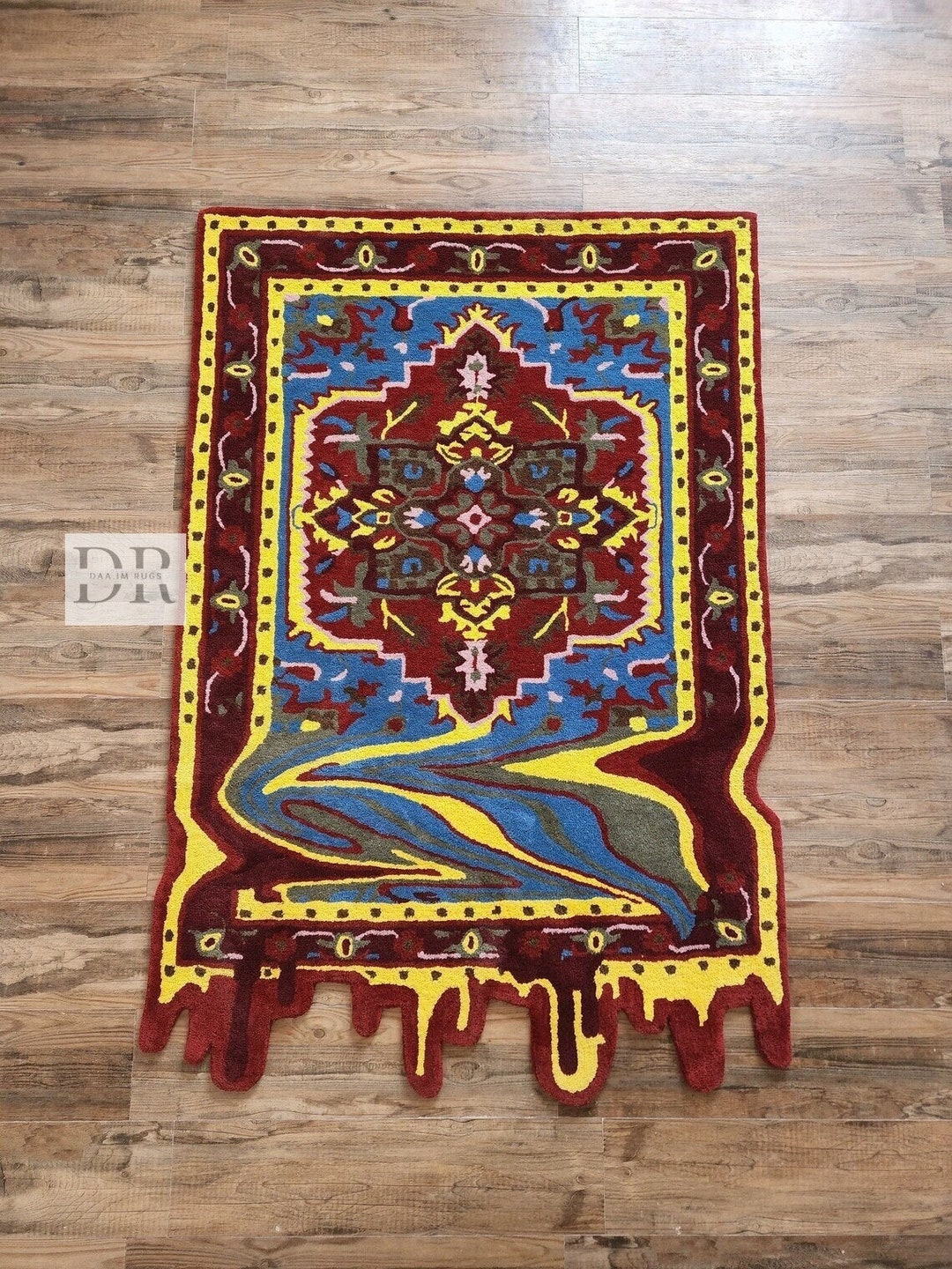 Melting Persian Brown Luxury Design Hand Tufted Rug , Woolen Rug, High ...