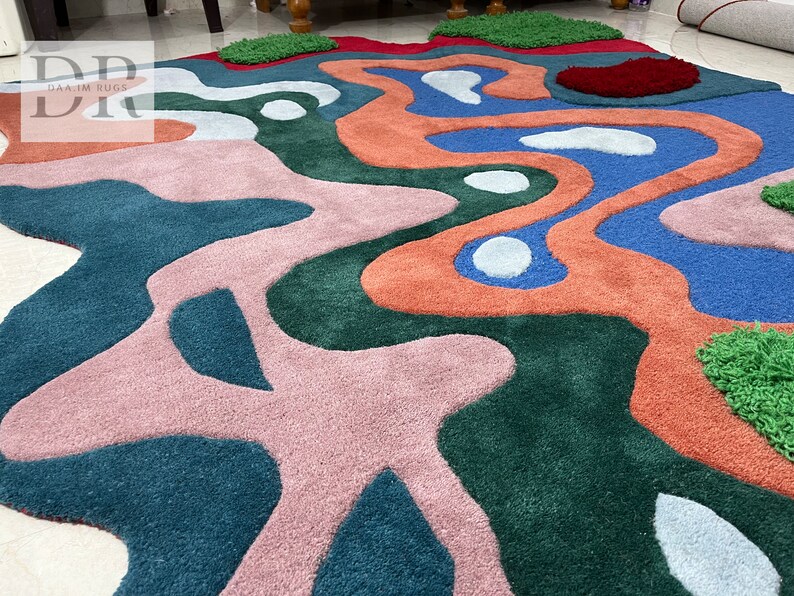 Modern Abstract High-low Hand Tufted Rug , Woolen Rug, High Quality ...