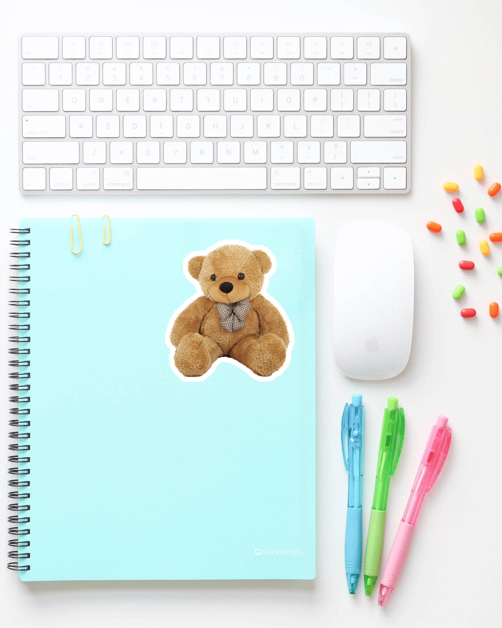 Heartwarming Teddy Bear Sticker Add Adorable Whimsy to Your - Etsy