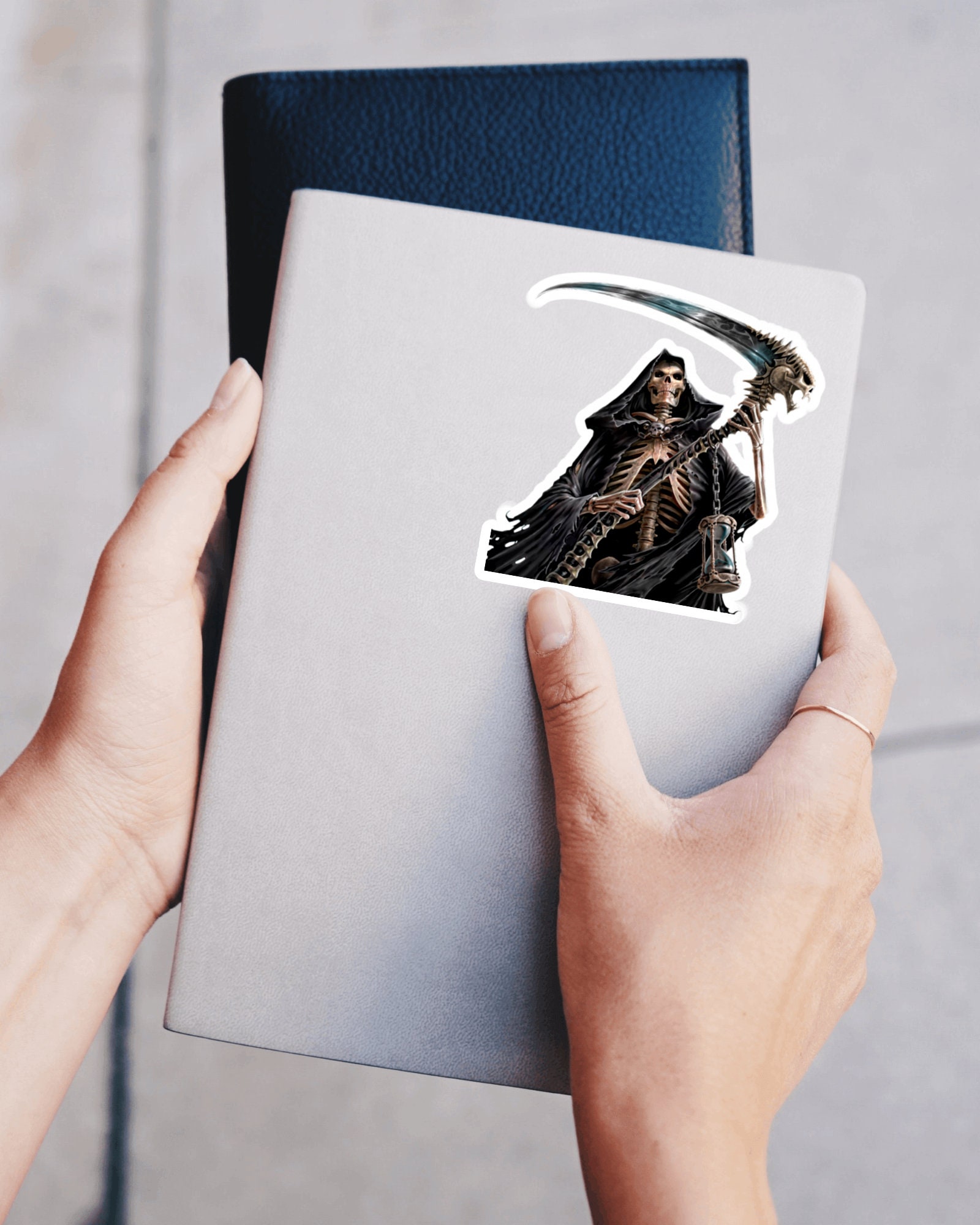 Spookify Your Possessions With a Dreadful Grim Reaper Skeleton Sticker ...