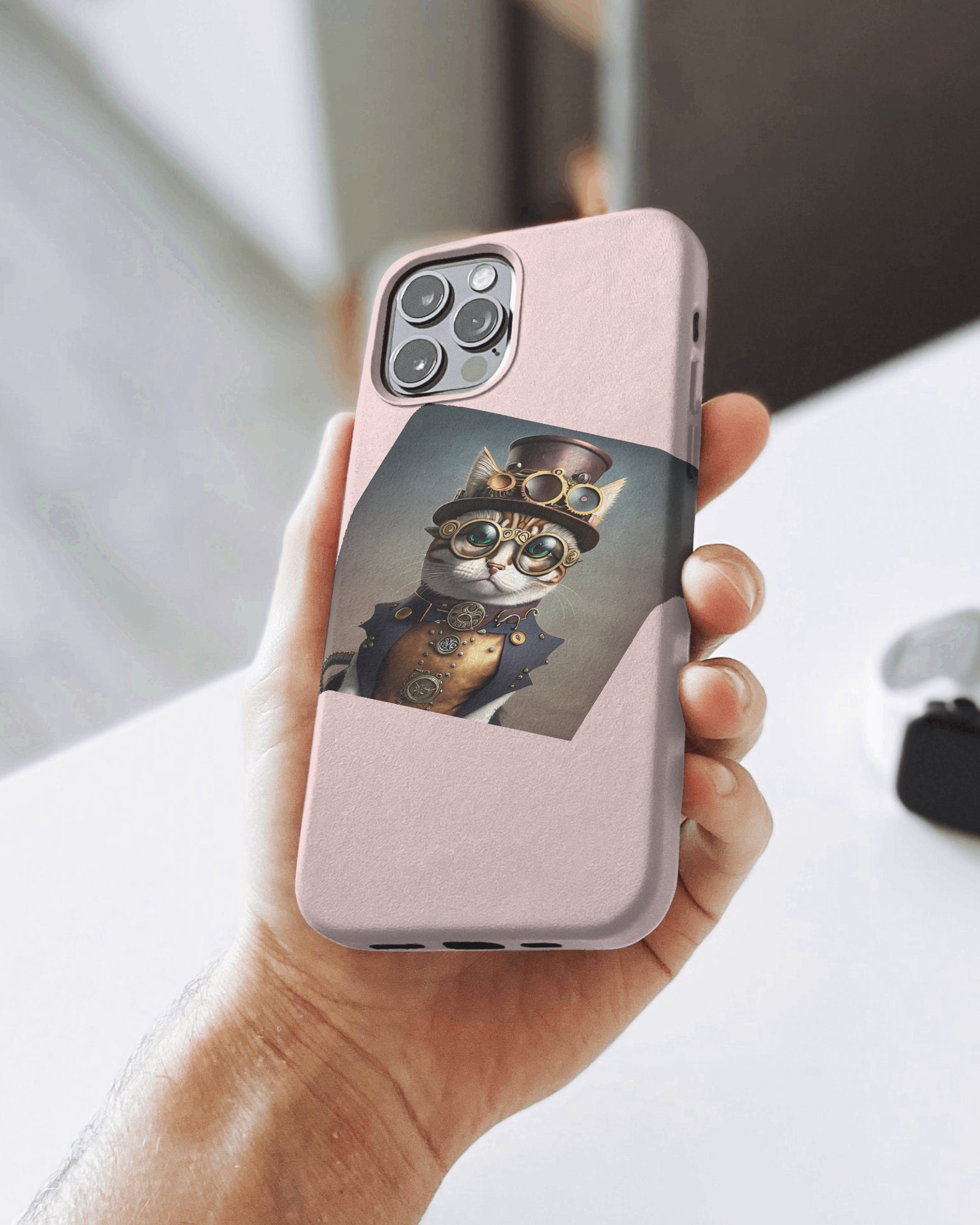 Cat Lover Gift: Whimsical Steampunk Cat Sticker Unique Decal for Cat ...