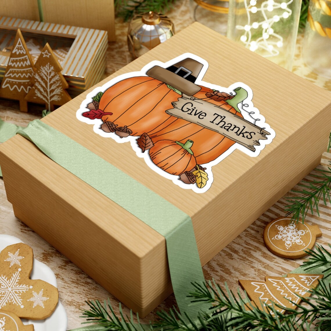 Heartwarming Fall Sticker Cute Cartoon Pumpkin Patch and Give - Etsy