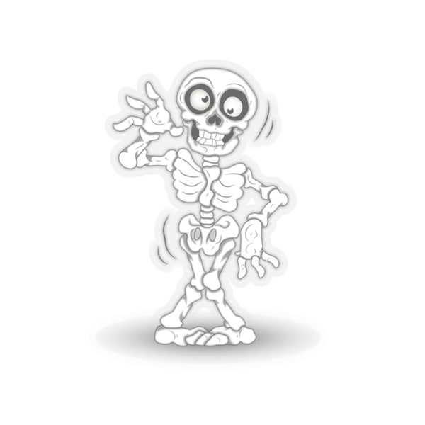 Waving Skeleton Decal Vinyl - Etsy