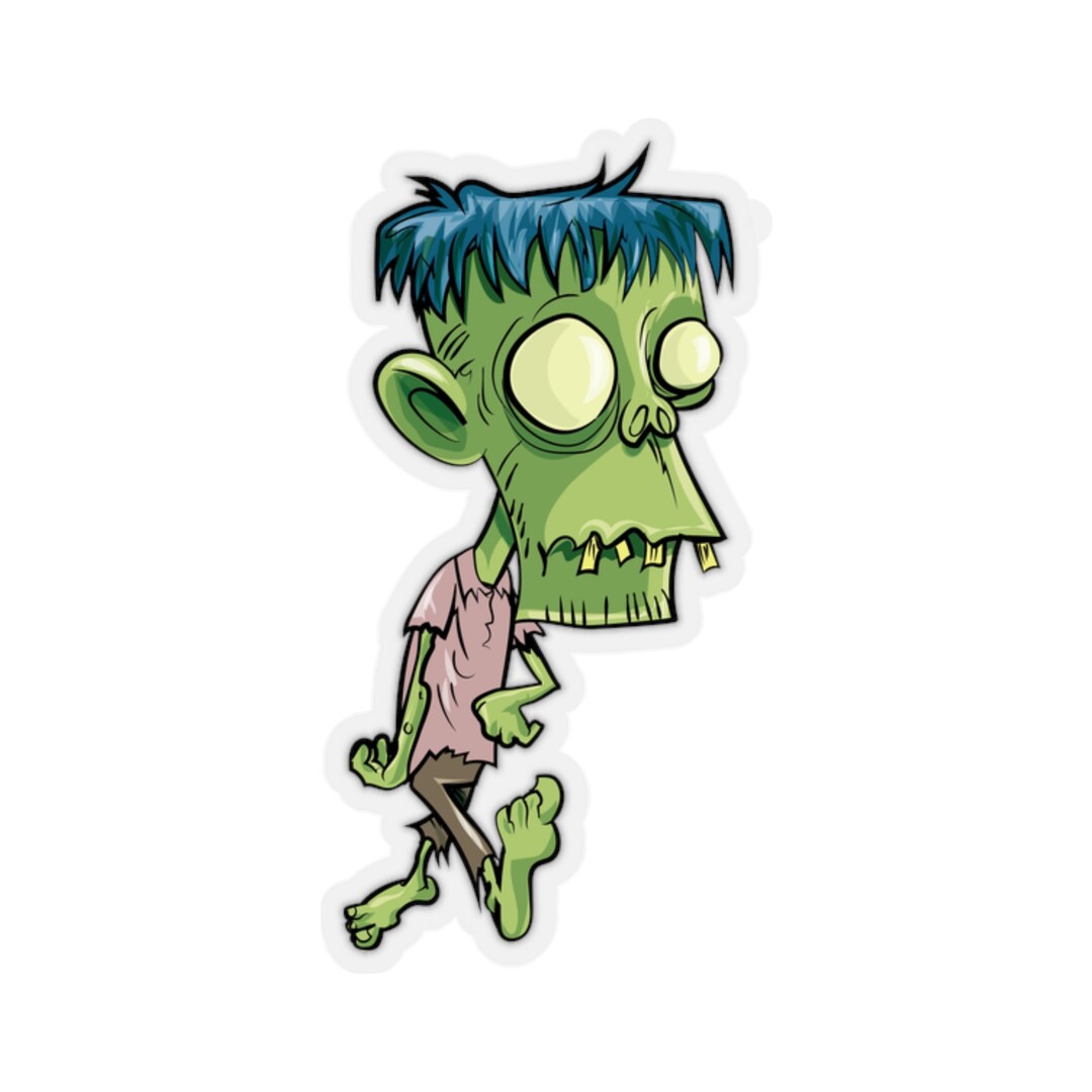 Frankenstein Zombie Walking Dead Sticker Funny Decal Lunch Box Water ...
