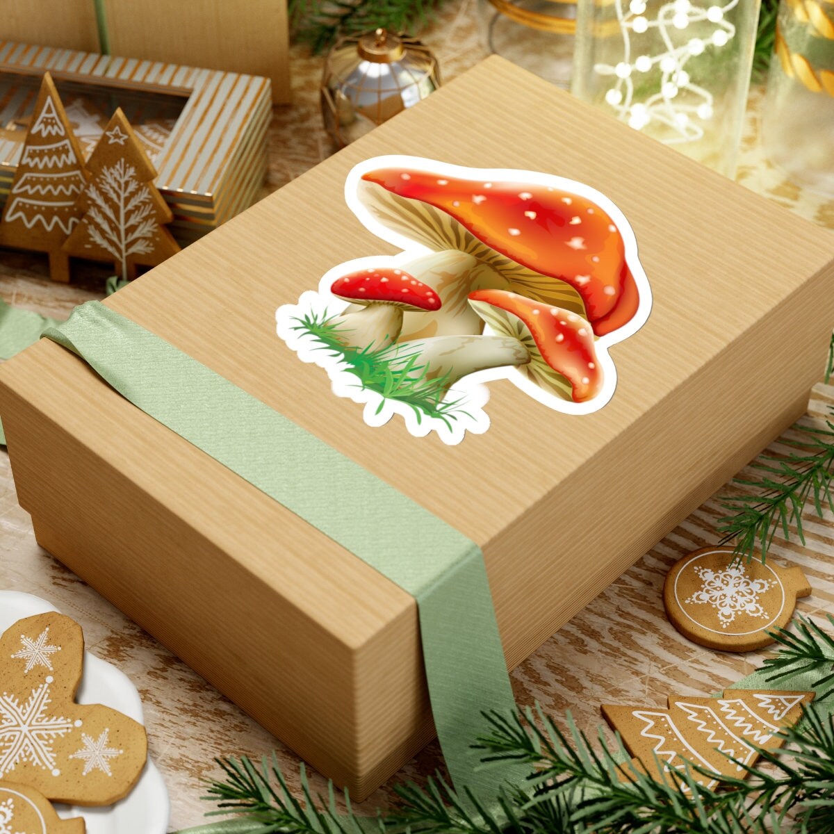 Hand-drawn Mushroom Trio Stickers Cute Christmas Gift for Laptop ...