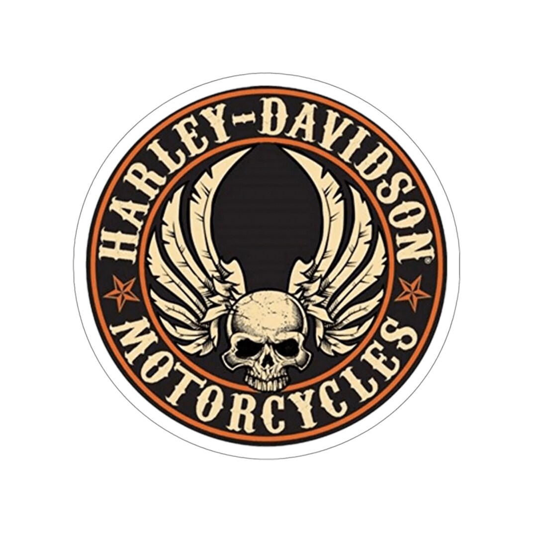 Winged Skull Harley Davidson Motorcycles Sticker Biker's - Etsy