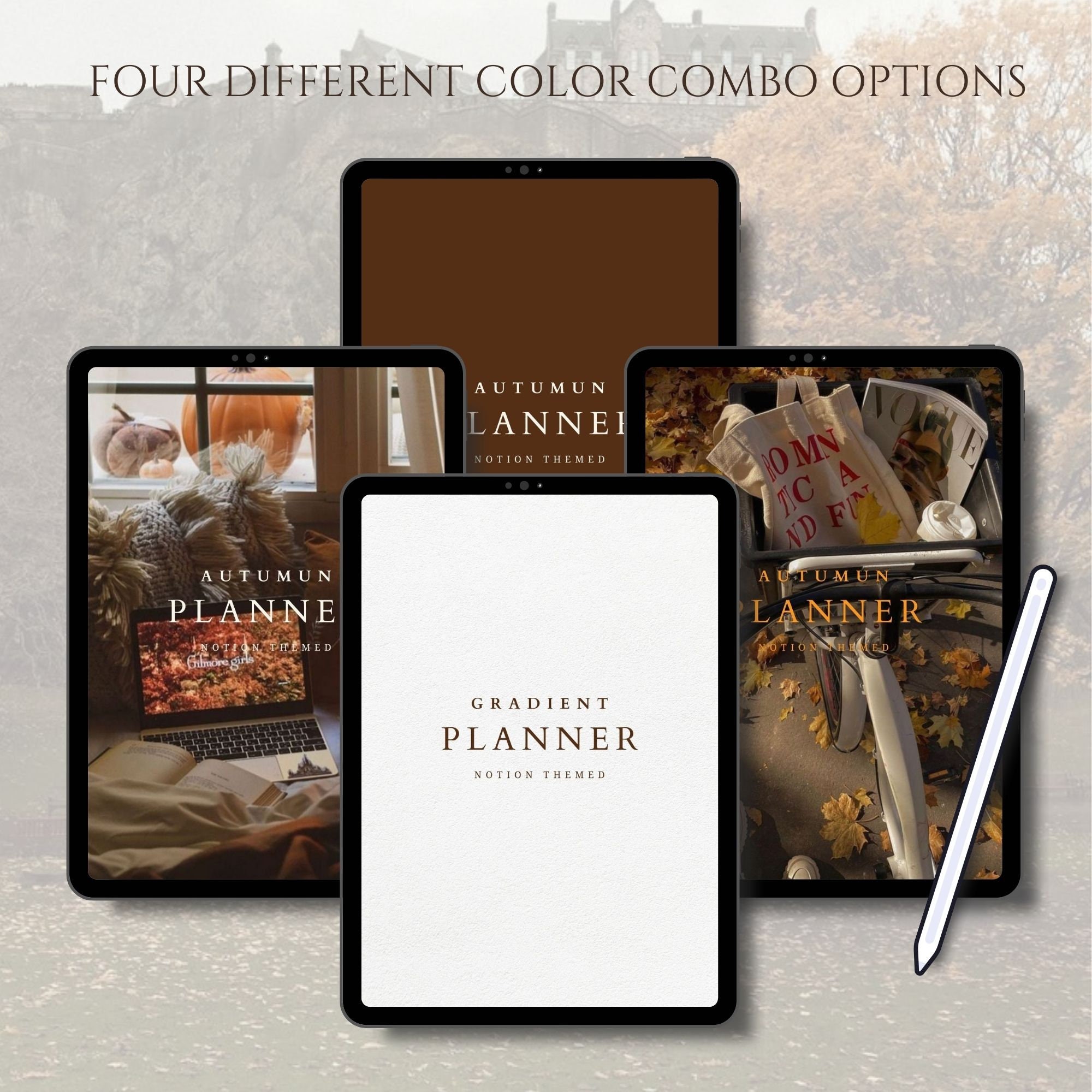 Notion Themed One Month Planner Fall & Autumn Edition | Aesthetic ...