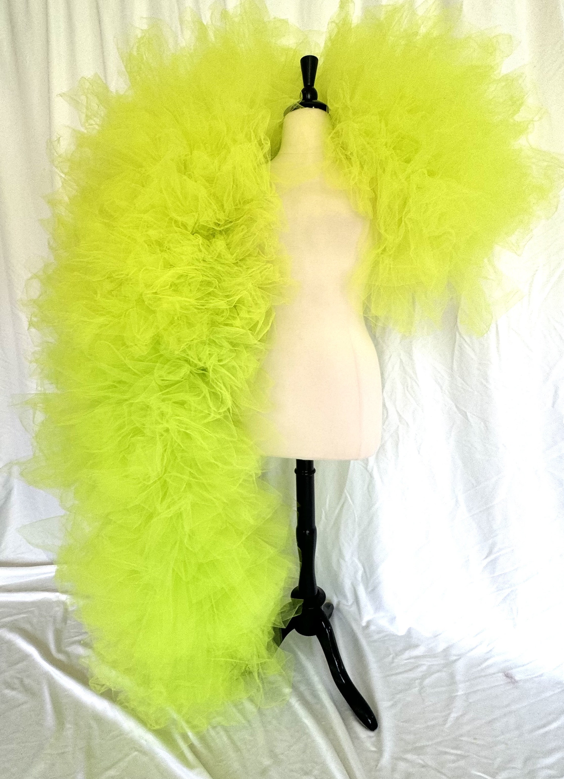 Oversized Performance Tulle Boa neon Green Perfect for Drag and ...