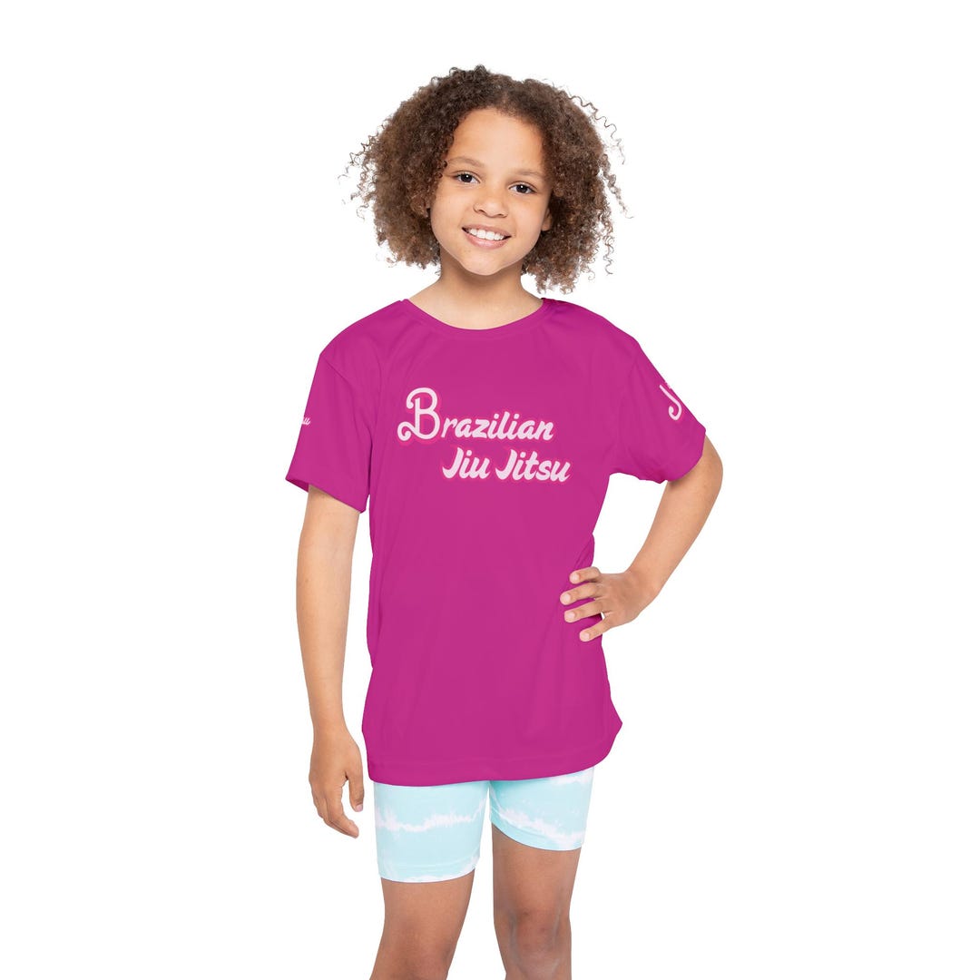 Kids Sports Jersey, Brazilian Jiu Jitsu Girls' Top With Pink Barbie ...
