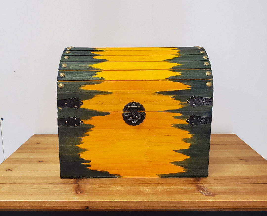 Yellow and Black Medium Treasure Chest - Etsy