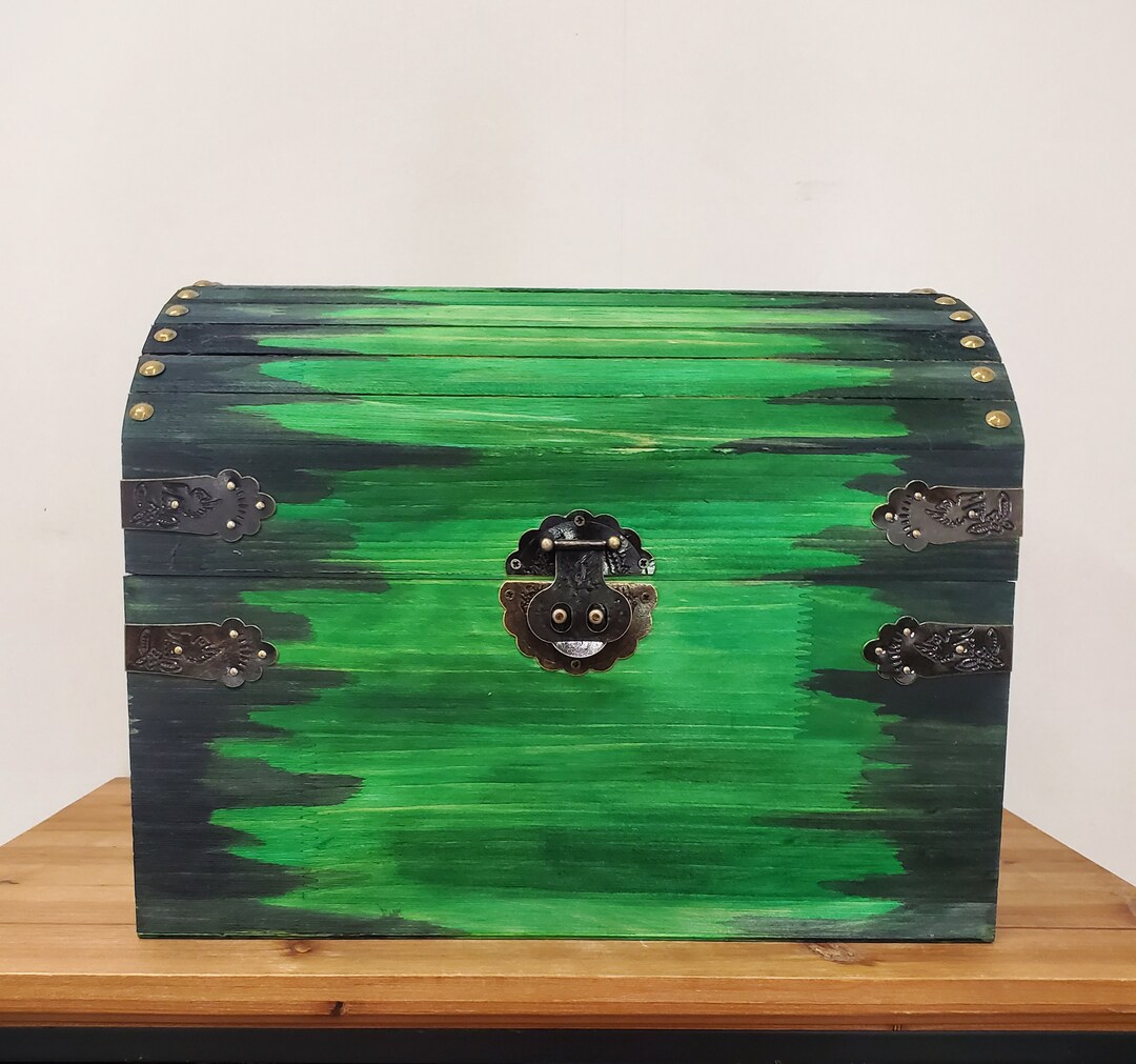 Green and Black Large Treasure Chest - Etsy