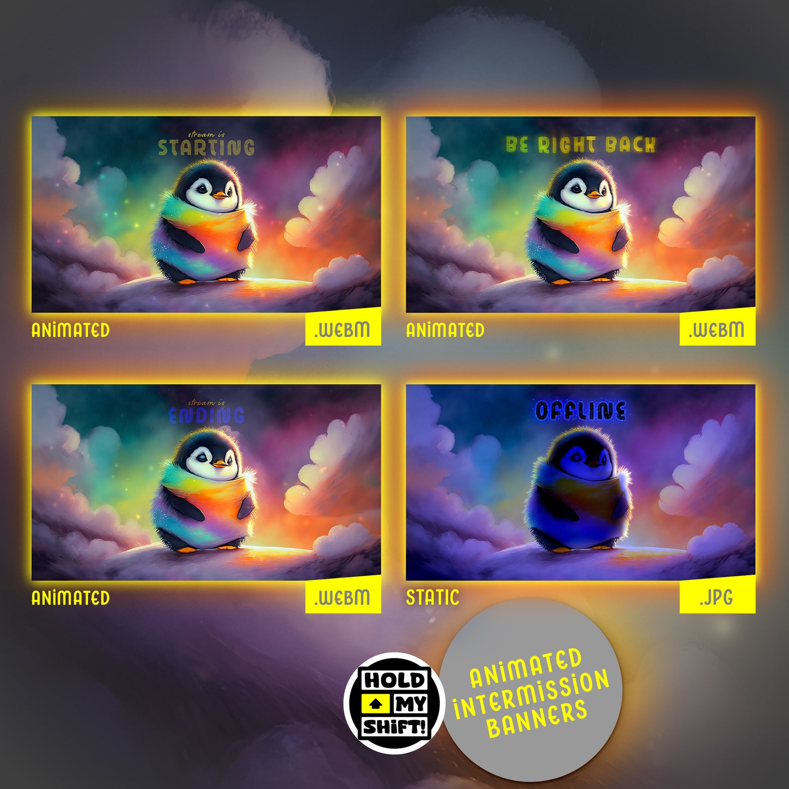 Cute Baby Penguin > Animated HD Live Stream Intermission Banners ...