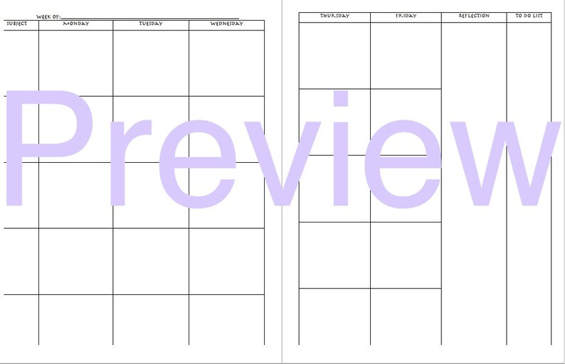 Printable Teacher Plan Book - Etsy