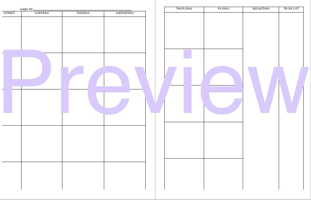 Printable Teacher Plan Book - Etsy