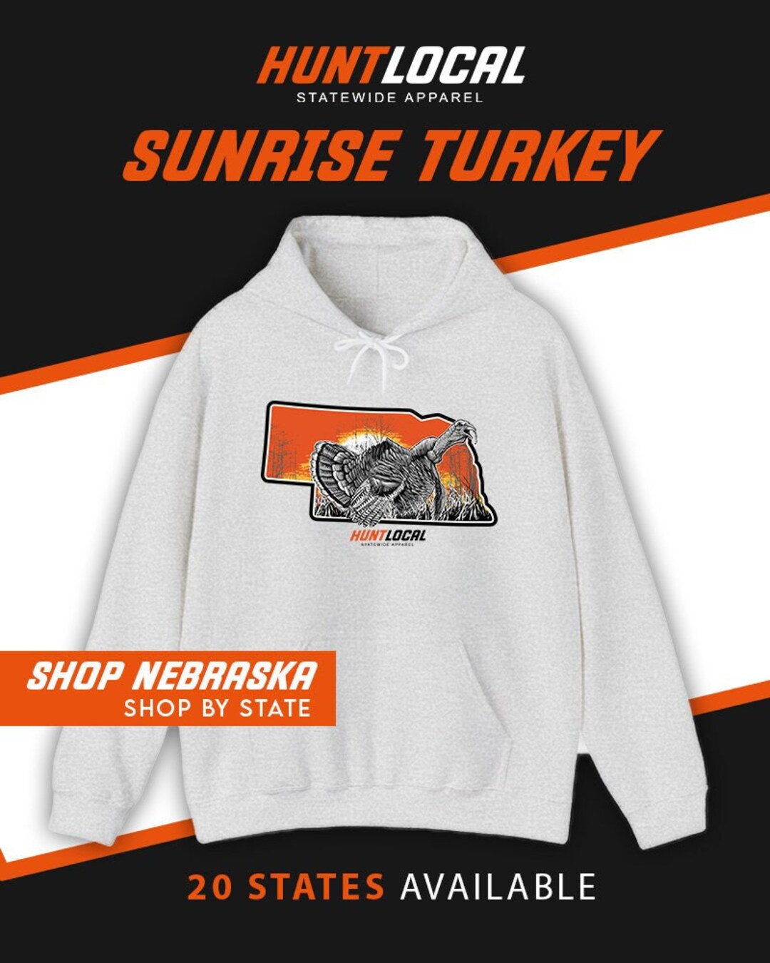 Nebraska - Turkey Hoodie, Turkey Hunting Sweatshirt, Men's, Women's ...
