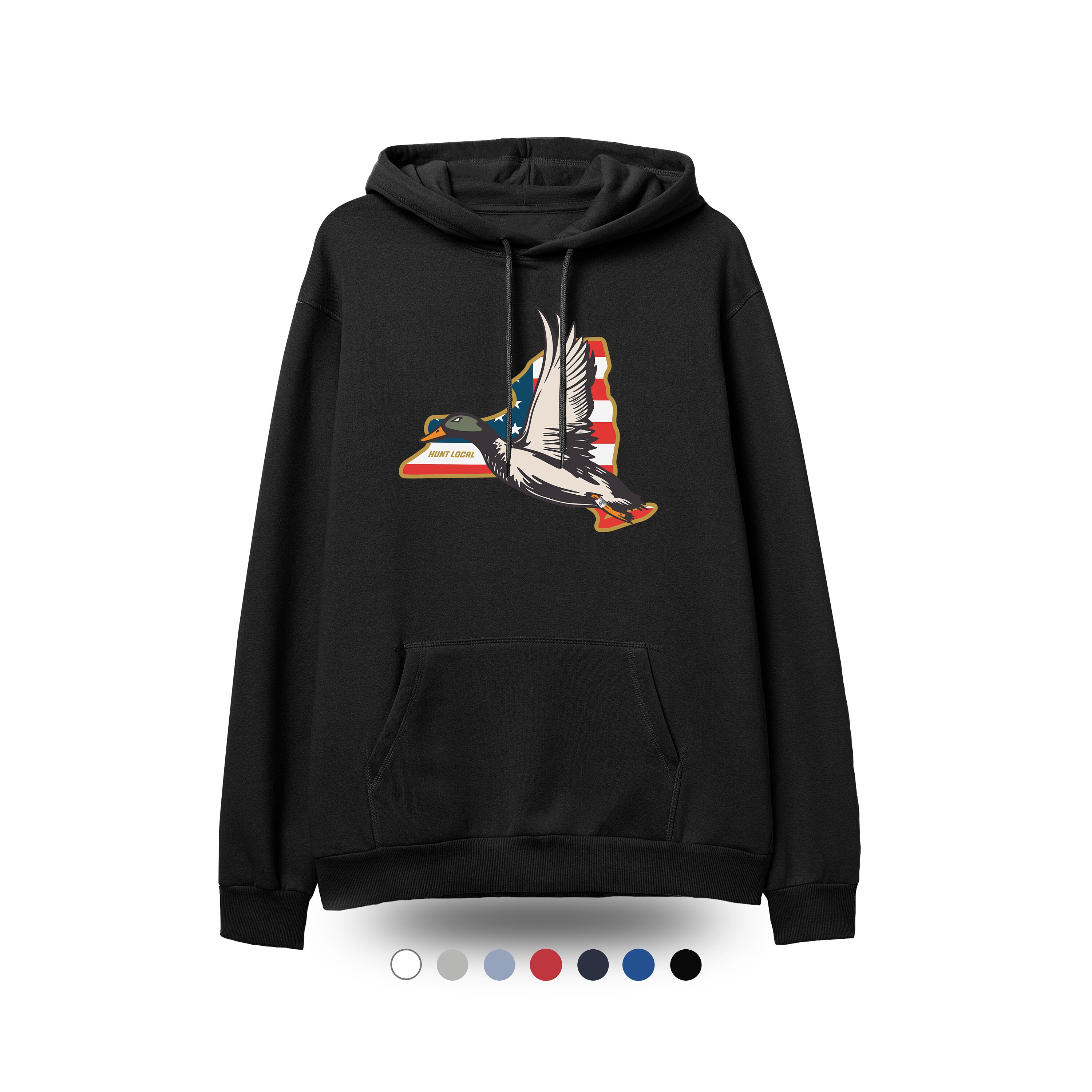 New York - USA Duck Hunting Hoodie, American Waterfowl Sweater, Men's ...
