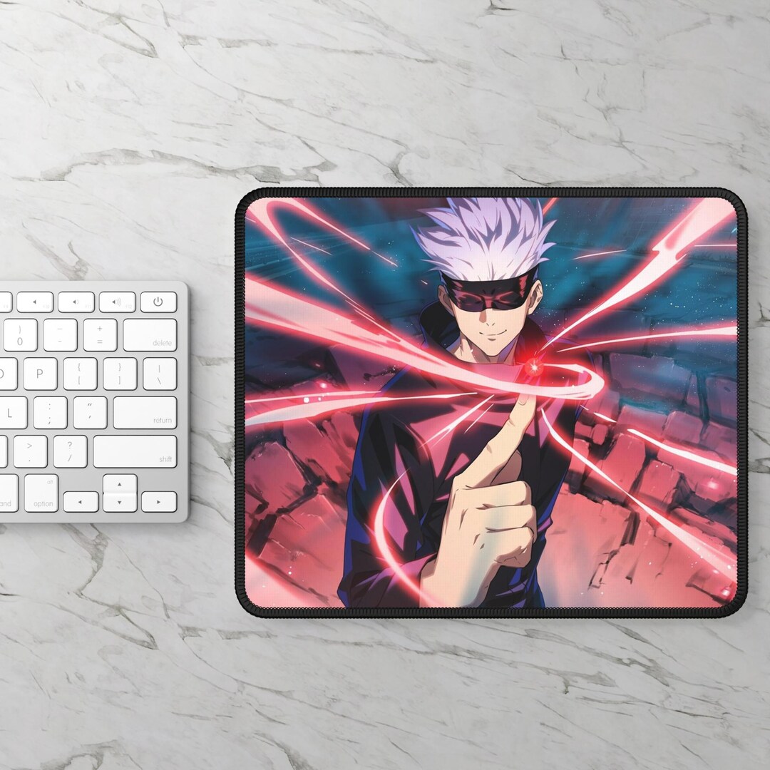 JJK Gojo Design Gaming Mouse Pad - Anime Mousepad, Custom Desk Mat, Non ...