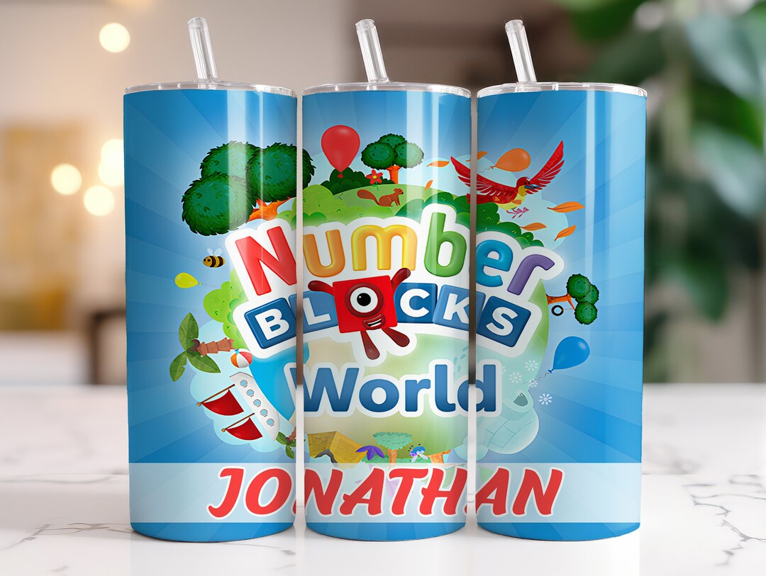 Custom Numberblocks Tumbler Wrap , 20 Oz Skinny Tumbler Wrap, 20oz ...