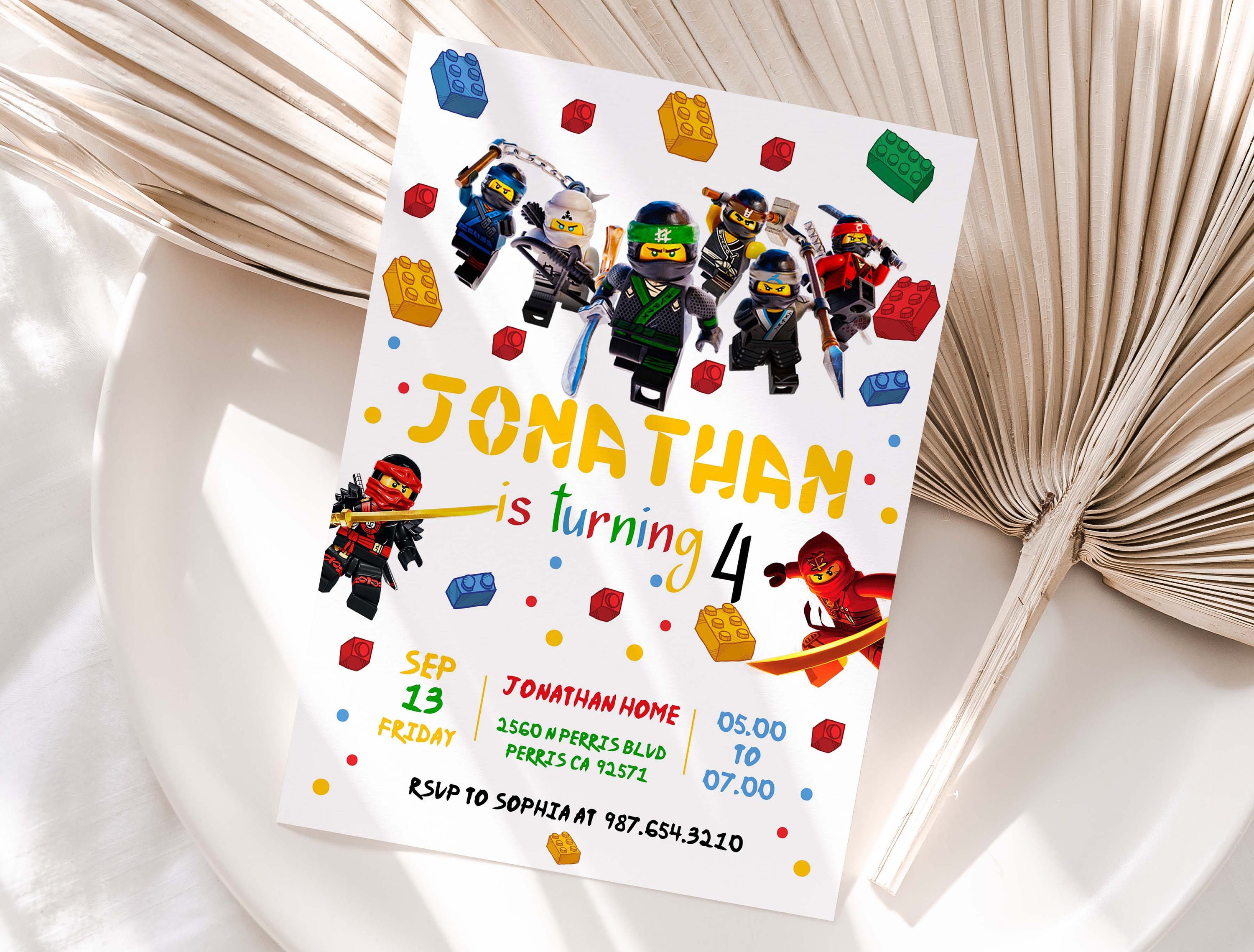 Editable Ninjago Birthday Invitation Template Printable - Etsy