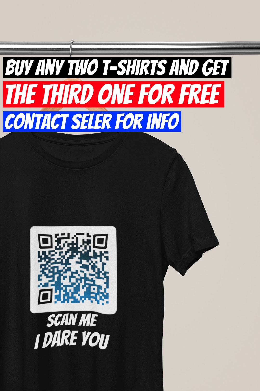 QR Code T-shirt Take Out Your Phone and Scan the Code to Find - Etsy