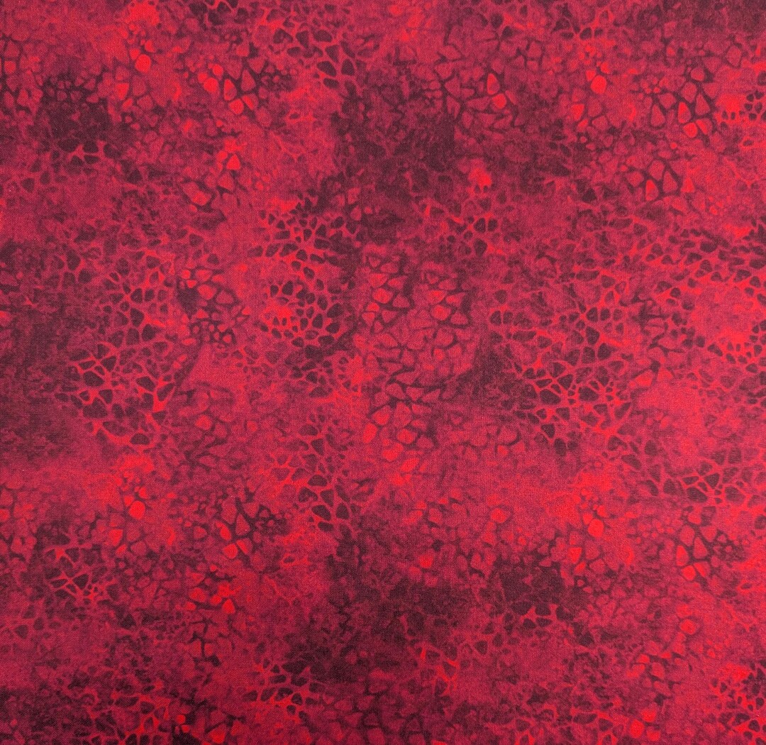 Red Tonal Cotton Quilting Fabric: Peacock Symphony Collection, David ...