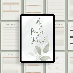 Digital Prayer Planner, Bible Study Journal, Inspirational Journal ...