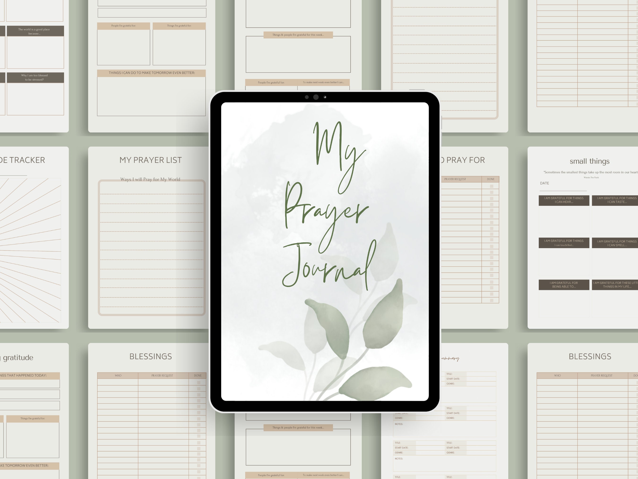 Digital Prayer Planner, Bible Study Journal, Inspirational Journal ...