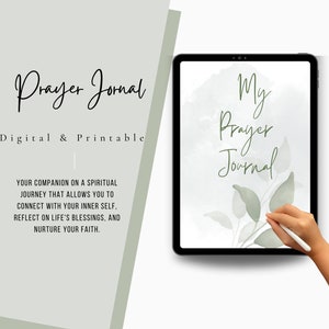 Digital Prayer Planner, Bible Study Journal, Inspirational Journal ...