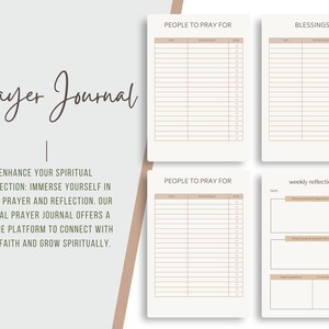 Digital Prayer Planner, Bible Study Journal, Inspirational Journal ...