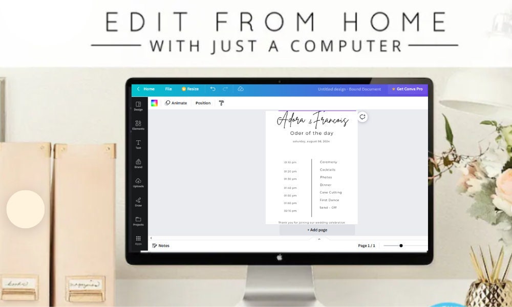 QR Code Sign Wedding Timeline Template Scannable Wedding - Etsy