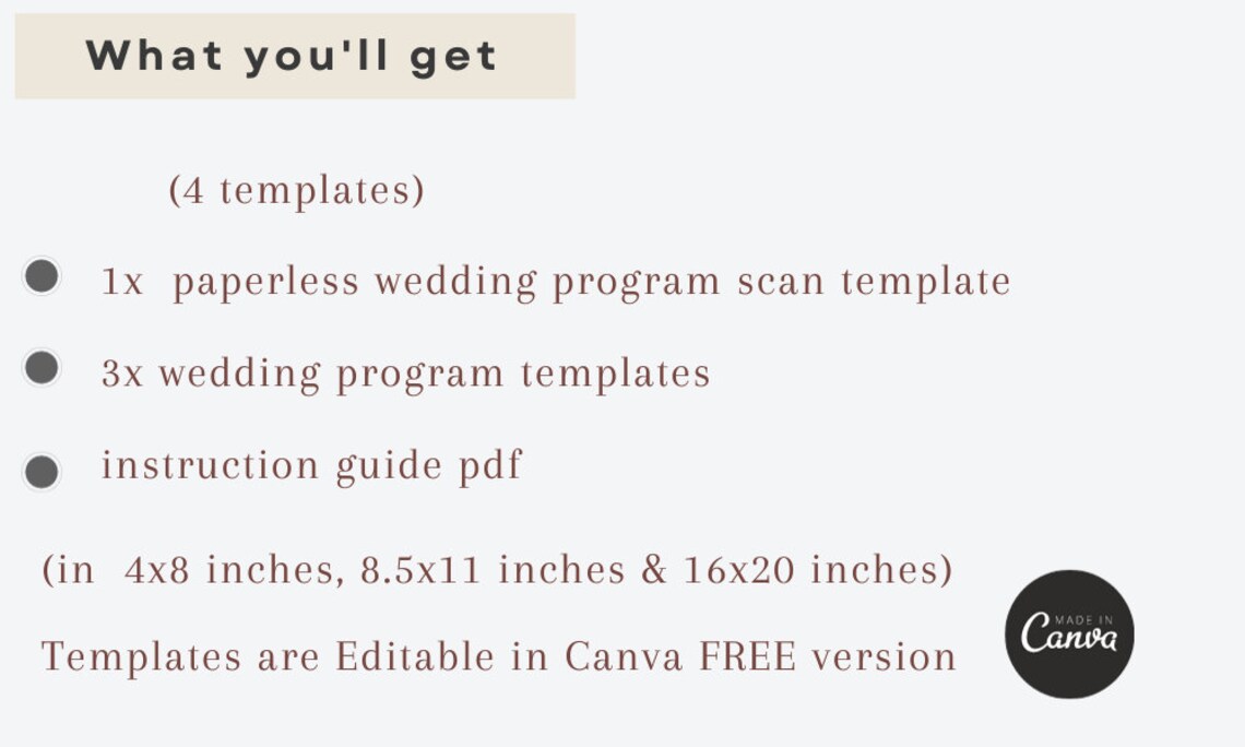 QR Code Sign Wedding Timeline Template Scannable Wedding - Etsy