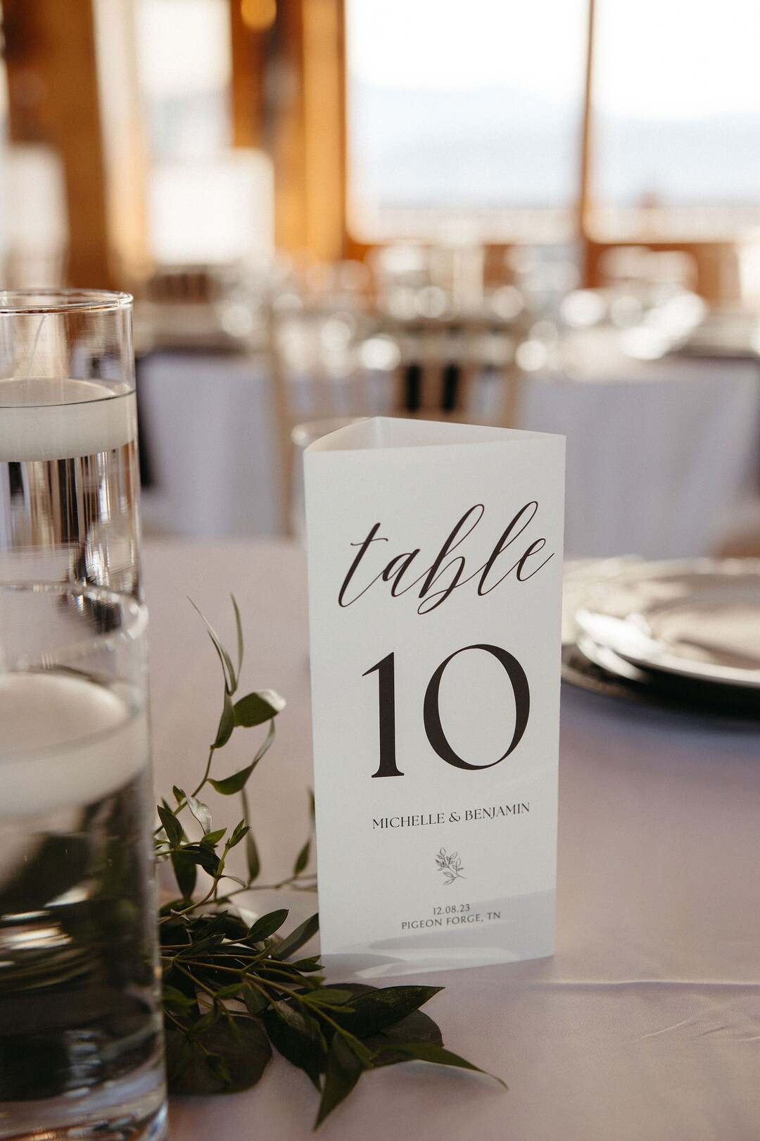Personalized Tri-fold Wedding Table Number With Menu and QR Code ...