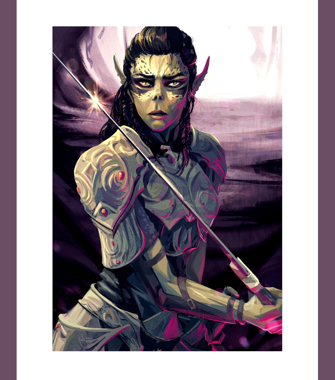 Lae'zel Baldurs Gate 3 Fanart Print, Dungeons and Dragons Fan Art ...