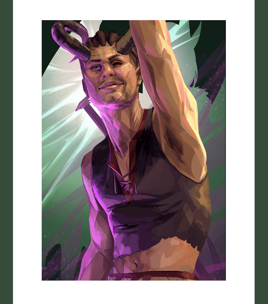 Wyll Baldurs Gate 3 Fanart Print, Dungeons and Dragons Fan Art, Fantasy ...
