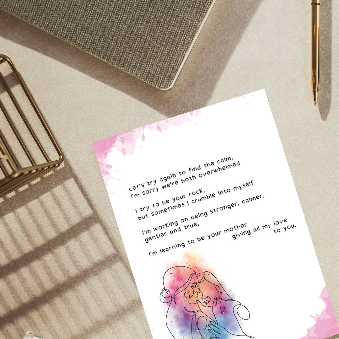 I Am Sorry Poem Gift Card With Poem for Daughter High - Etsy