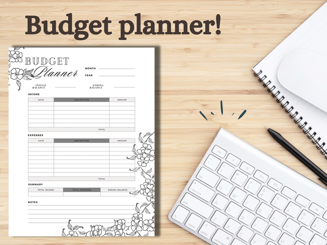 Minimalist Printable Budget Planner, Digitale Planner - Etsy