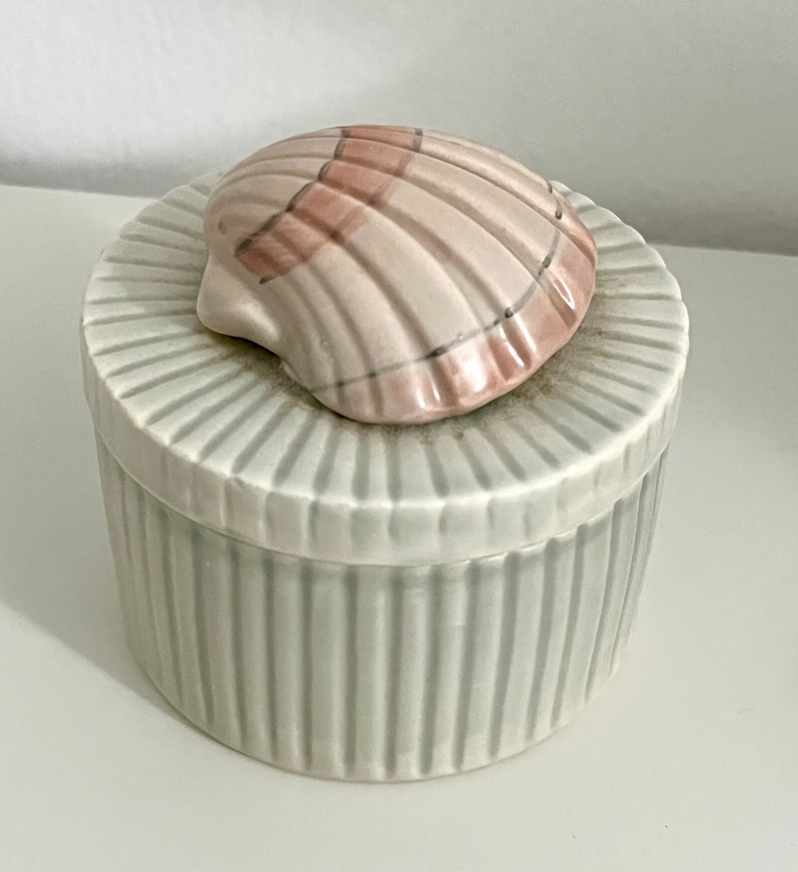 1978 Hand Painted Fitz and Floyd 2 Seashell Trinket Box Vintage - Etsy