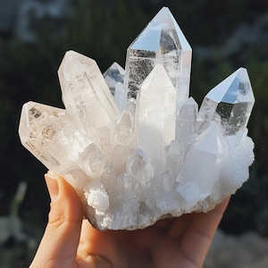 Crystal Cluster, Natural Raw Clear Quartz Geode Cluster, White Crystal Home Decor, Quartz Point ...