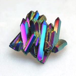 Natural Titanium Rainbow Cluster Quartz VUG Cluster Crystal Raw Rock ...