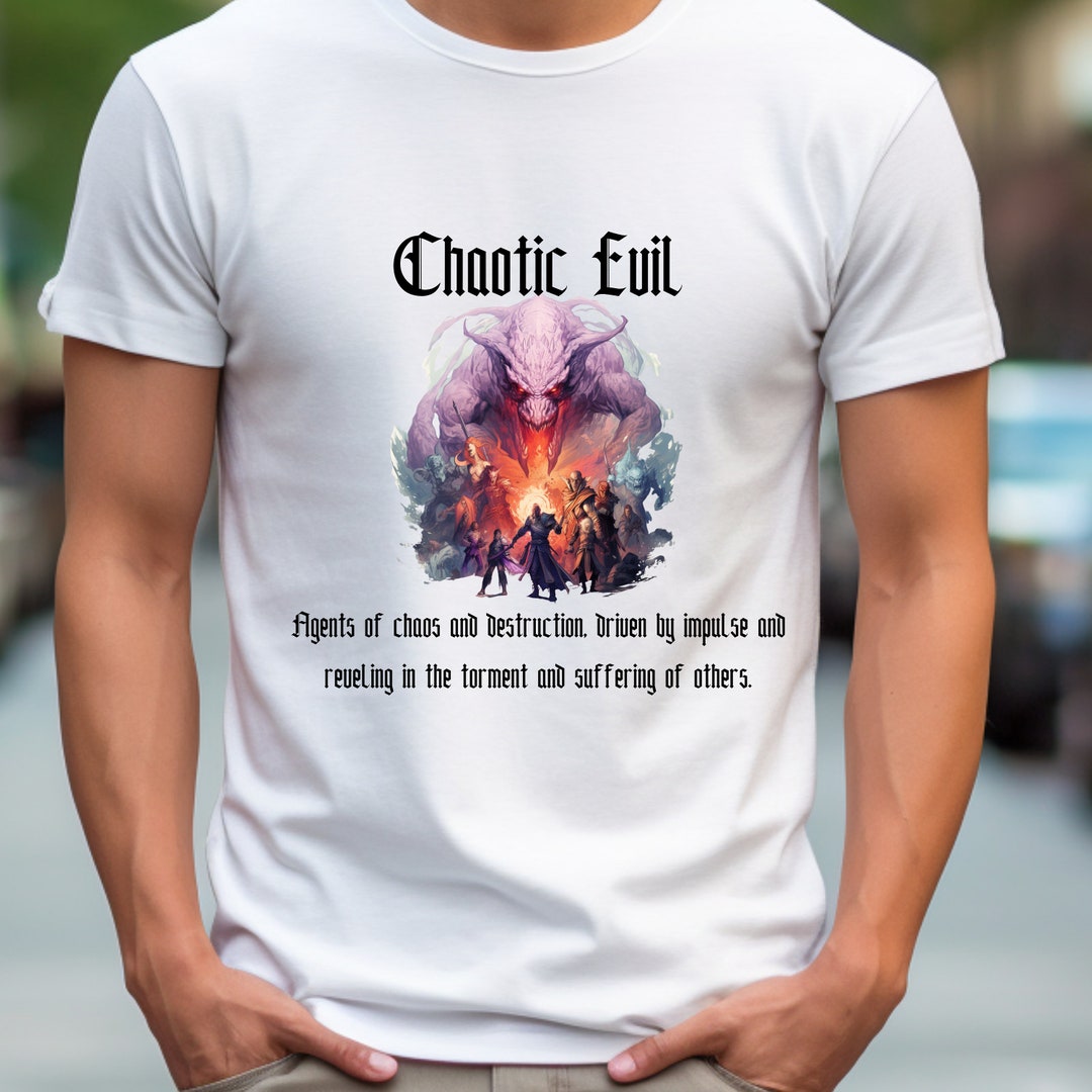 Chaotic Evil Shirt Moral Alignment - Dungeons and Dragons Inspired T Shirt, D&D, Dragon, Dungeon ...