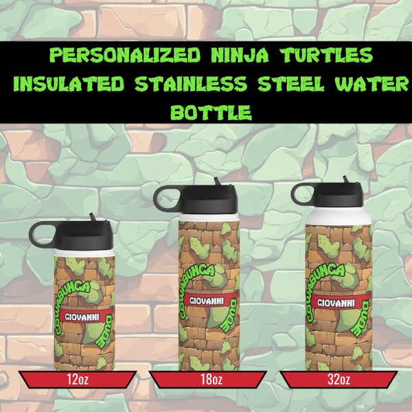 Ninja Turtles Water Bottle - Etsy