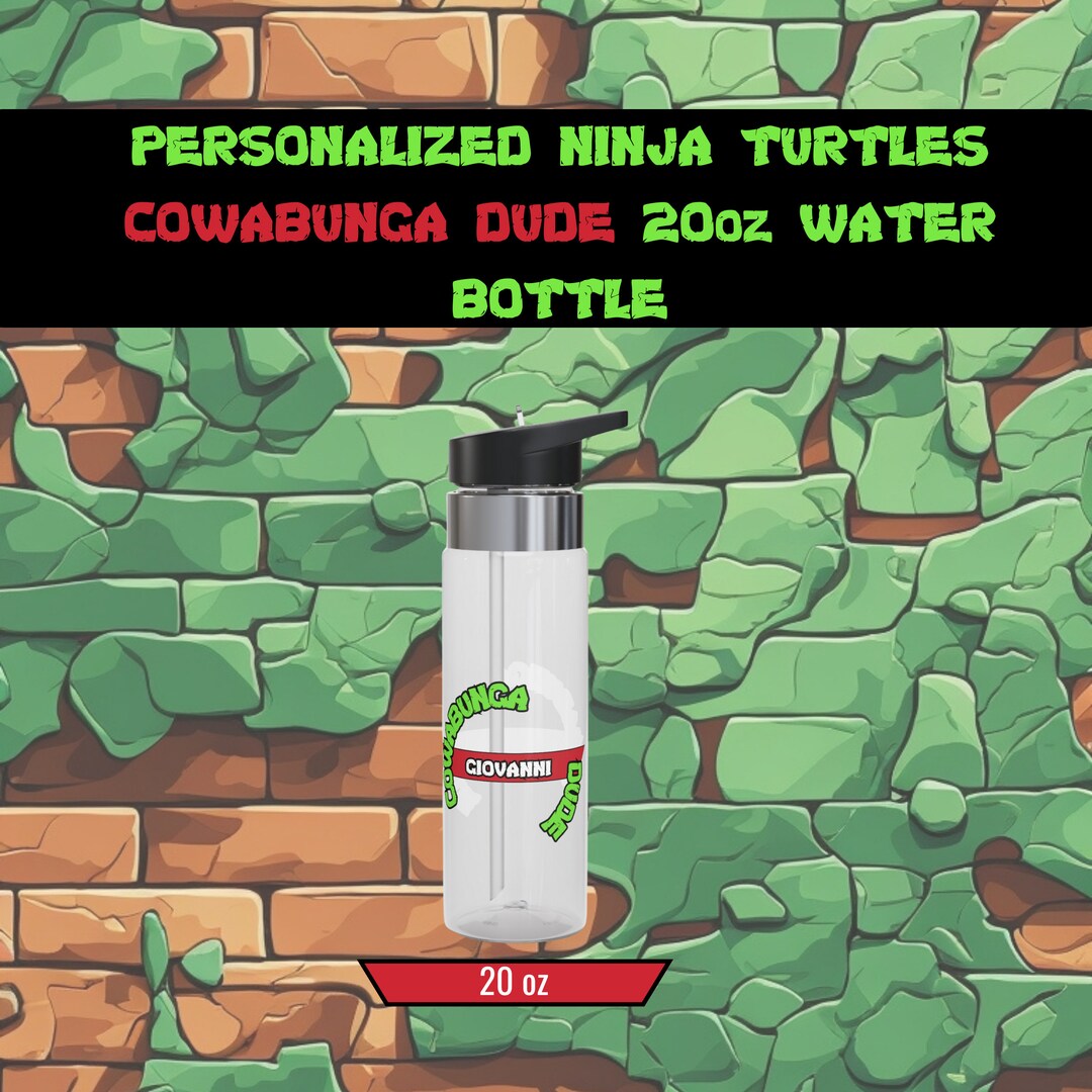 Ninja Turtles Personalized Custom Water Bottle Custom Kids - Etsy