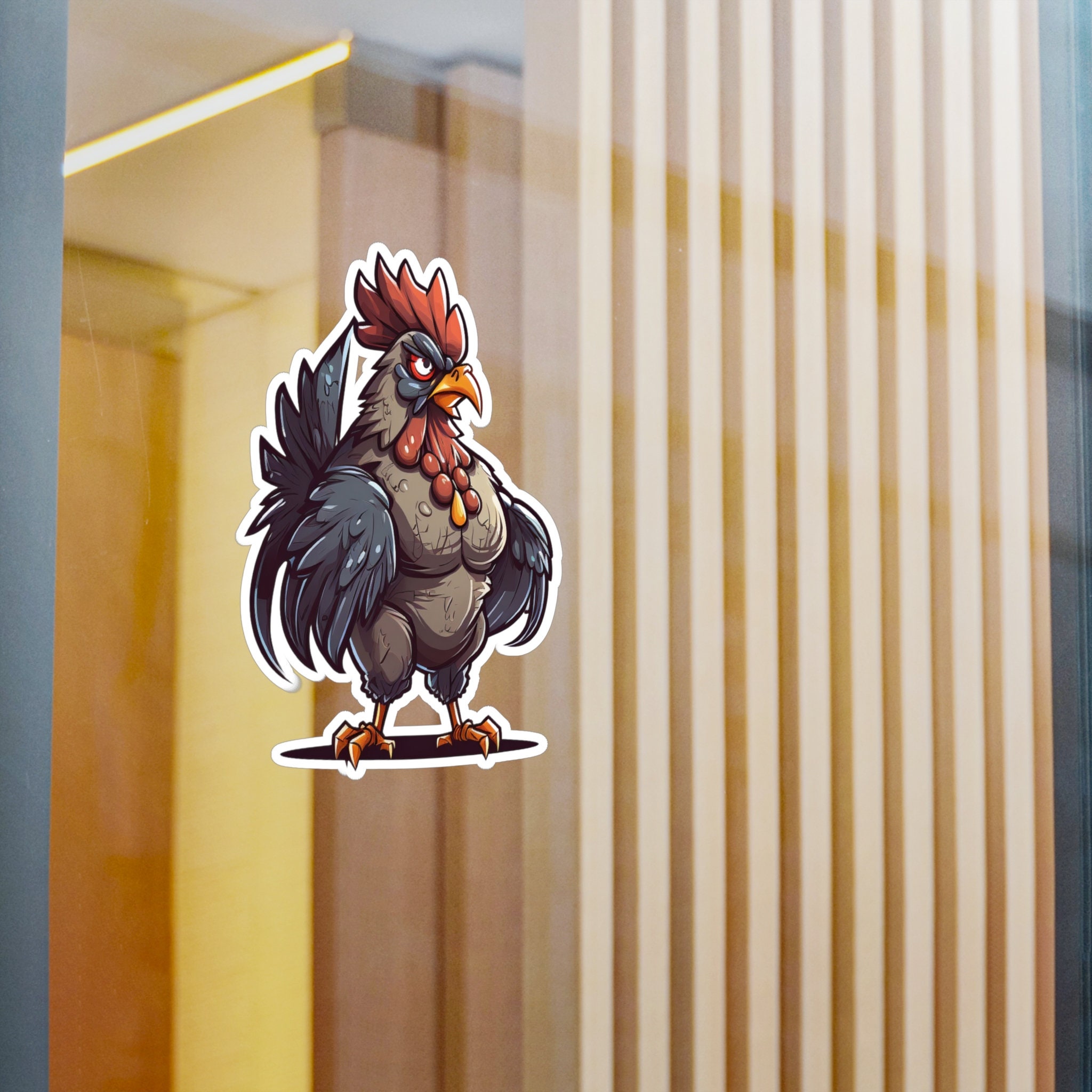 Vintage Rooster Sticker, Rooster Laptop Sticker, Chicken Farmer Water ...