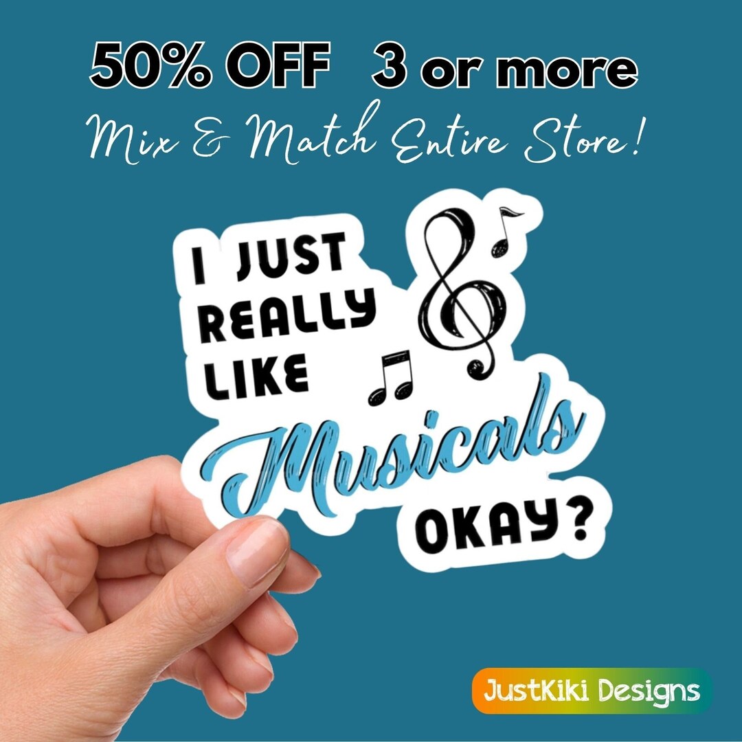 Musical Theater Lover Sticker: Waterproof Vinyl Decal - Etsy