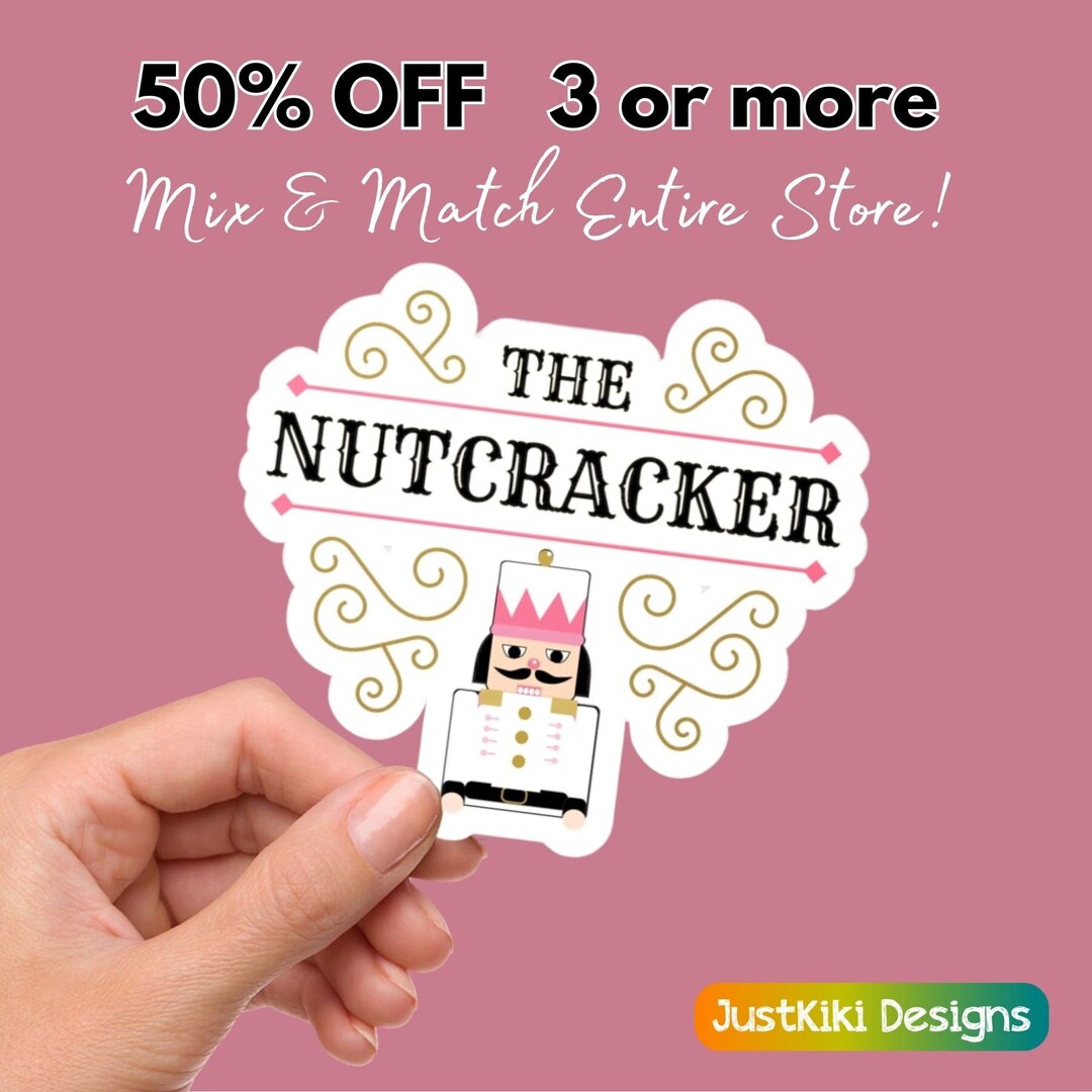 The Nutcracker Ballet Sticker, Christmas Holiday Laptop Sticker, Ballet ...
