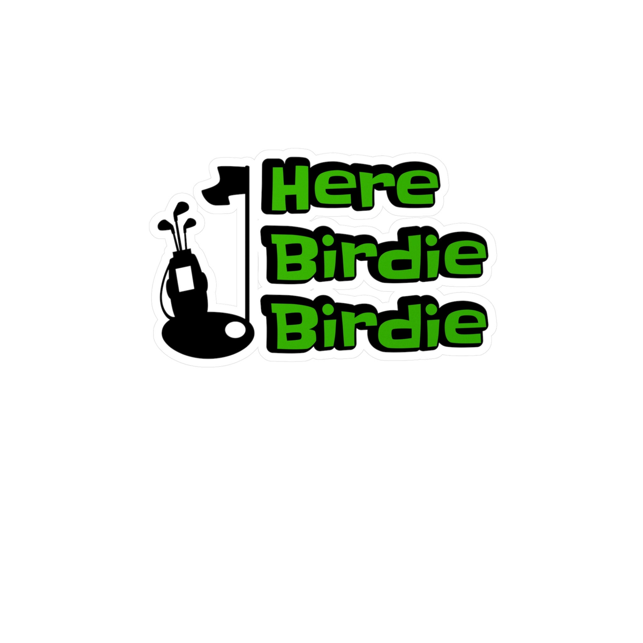 Funny Golf Sticker, Here Birdie Birdie Golfing Vinyl Laptop Sticker ...