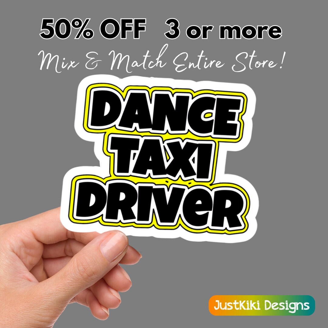 Busy Dance Mom Laptop Sticker, Dance Taxi Driver Sticker, Funny ...