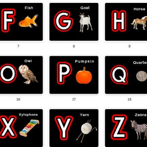 CVI Friendly Letters, High Contrast Alphabet Flashcards - Etsy