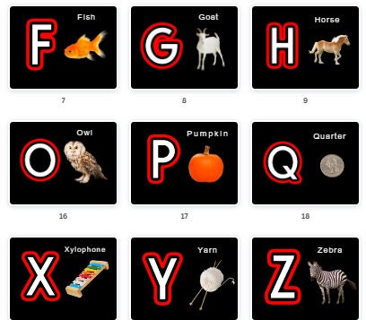 CVI Friendly Letters, High Contrast Alphabet Flashcards - Etsy