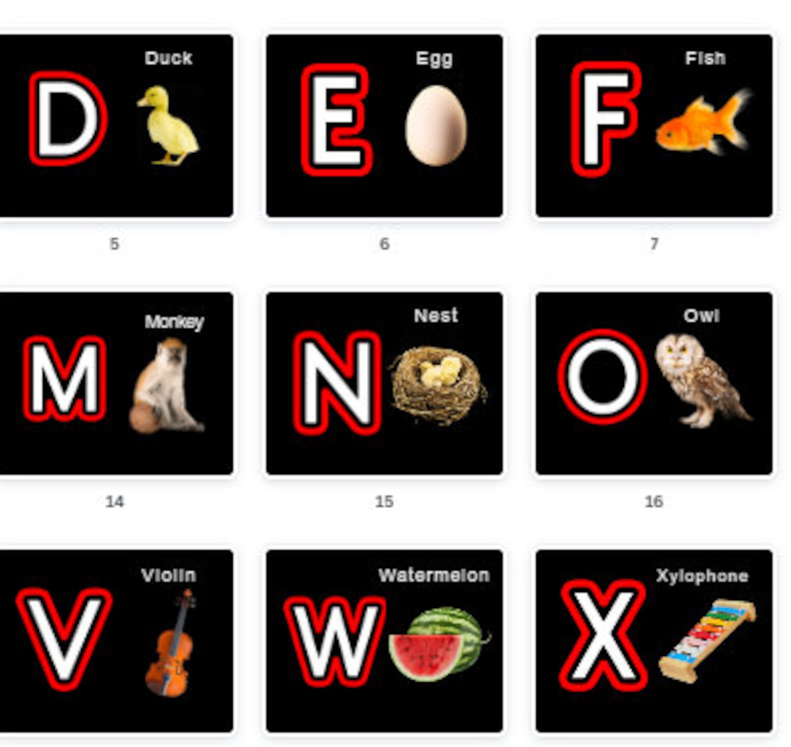 CVI Friendly Letters, High Contrast Alphabet Flashcards - Etsy